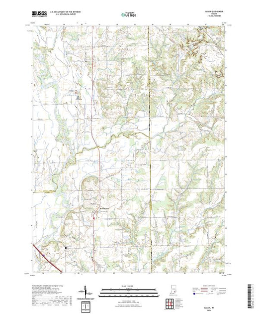 US Topo 7.5-minute map for Azalia IN – American Map Store