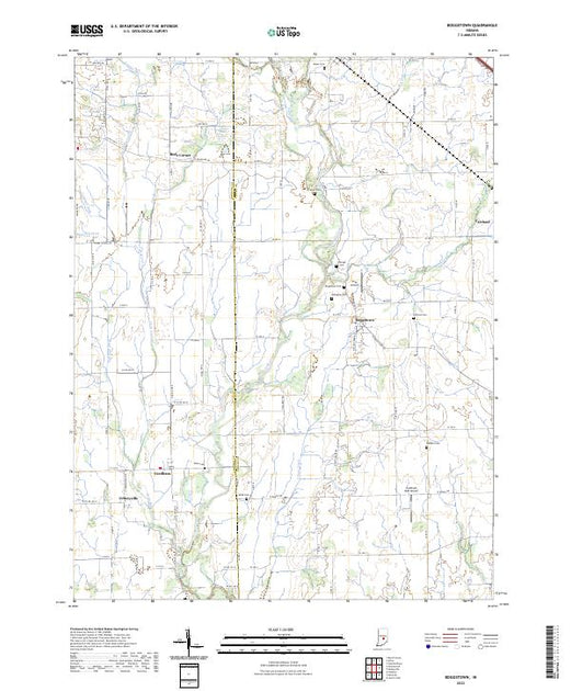 US Topo 7.5-minute map for Boggstown IN – American Map Store