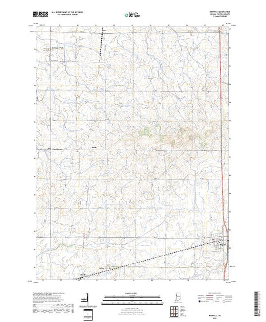 US Topo 7.5-minute map for Boswell IN – American Map Store