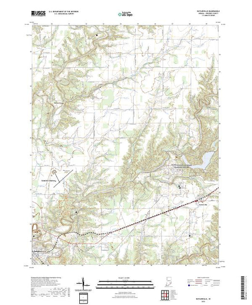 US Topo 7.5-minute map for Butlerville IN – American Map Store