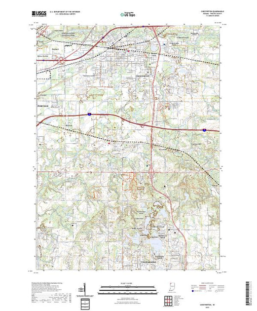 US Topo 7.5-minute map for Chesterton IN – American Map Store