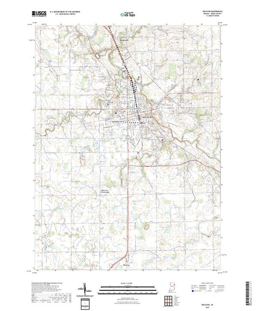 US Topo 7.5-minute map for Decatur IN – American Map Store