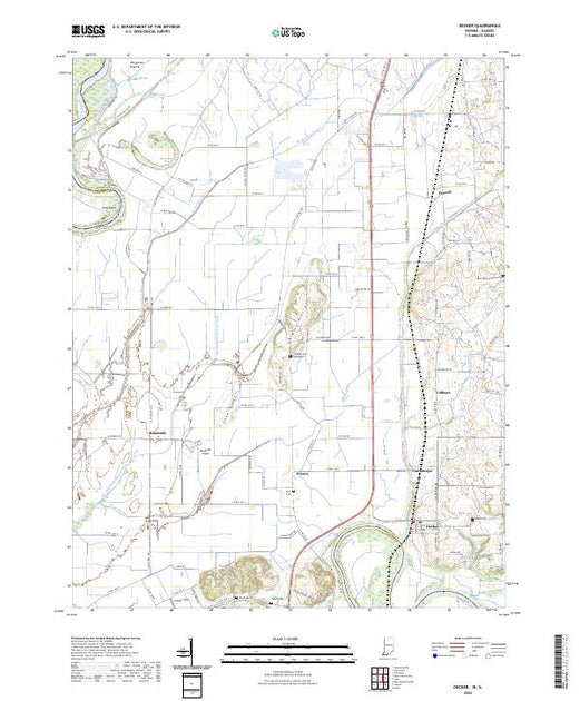 US Topo 7.5-minute map for Decker INIL – American Map Store
