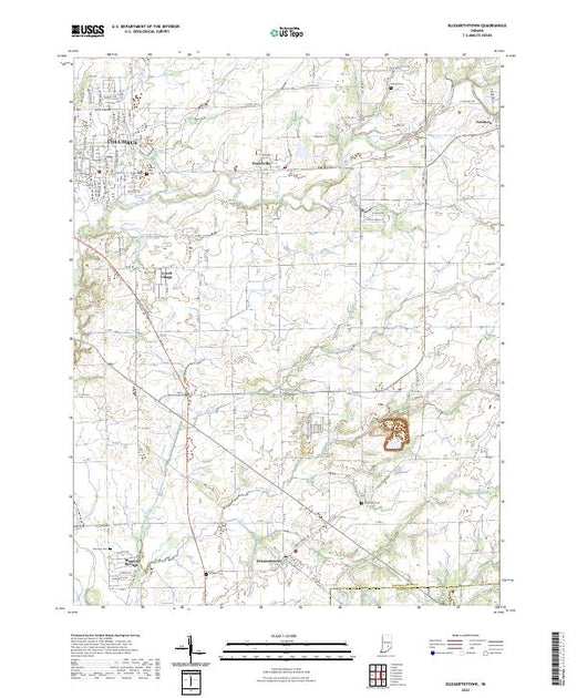US Topo 7.5-minute map for Elizabethtown IN – American Map Store