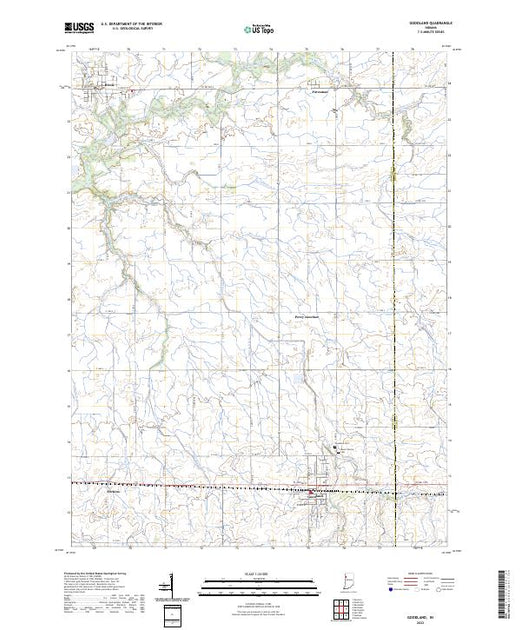 US Topo 7.5-minute map for Goodland IN – American Map Store