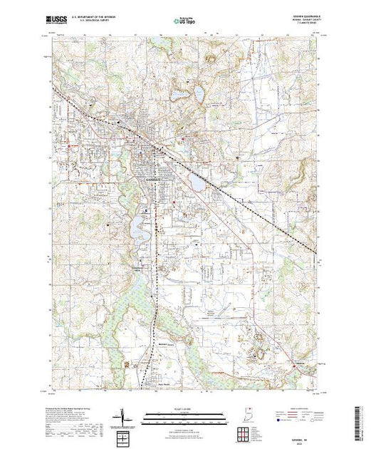 US Topo 7.5-minute map for Goshen IN – American Map Store