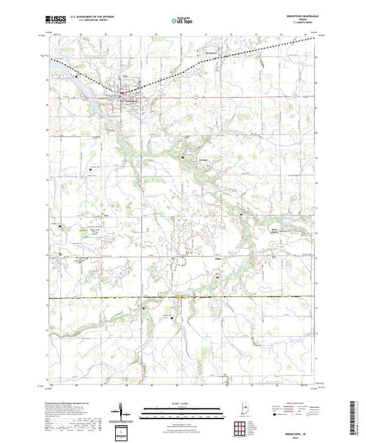 US Topo 7.5-minute map for Greentown IN – American Map Store