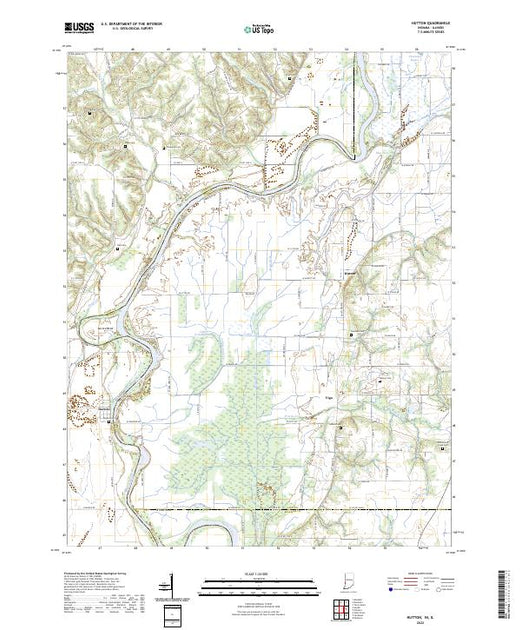 US Topo 7.5-minute map for Hutton INIL – American Map Store