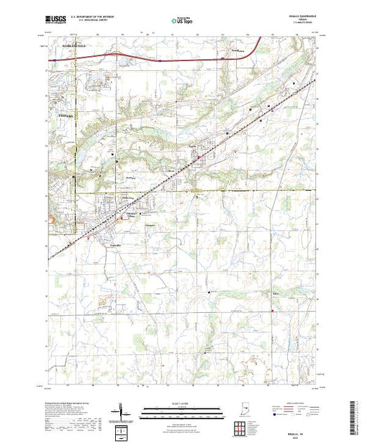 US Topo 7.5-minute map for Ingalls IN – American Map Store