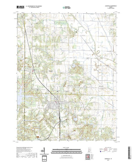 US Topo 7.5-minute map for Jasonville IN – American Map Store