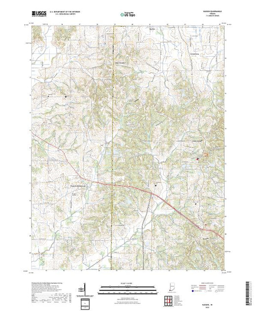 US Topo 7.5-minute map for Kasson IN – American Map Store