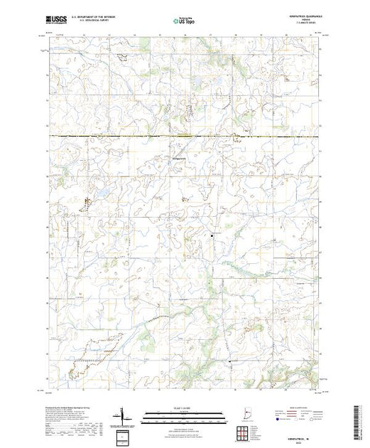 US Topo 7.5-minute map for Kirkpatrick IN – American Map Store