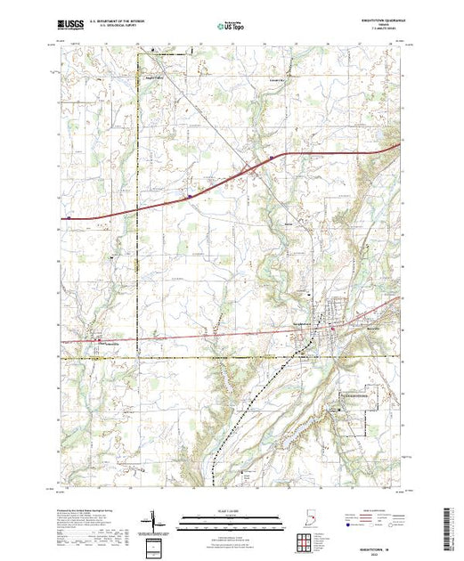 US Topo 7.5-minute map for Knightstown IN – American Map Store