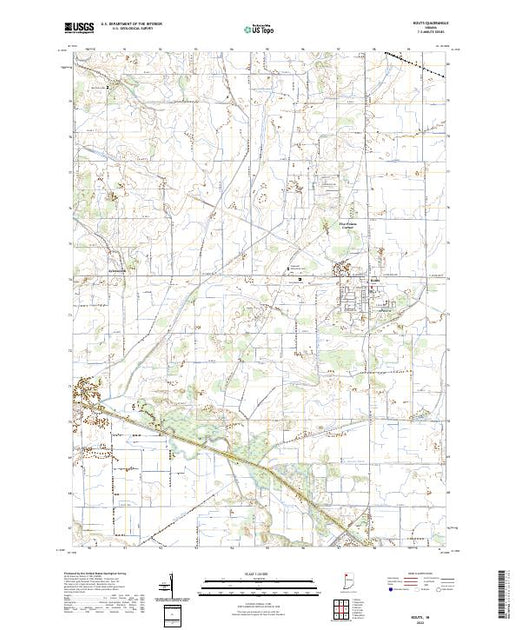 US Topo 7.5-minute map for Kouts IN – American Map Store