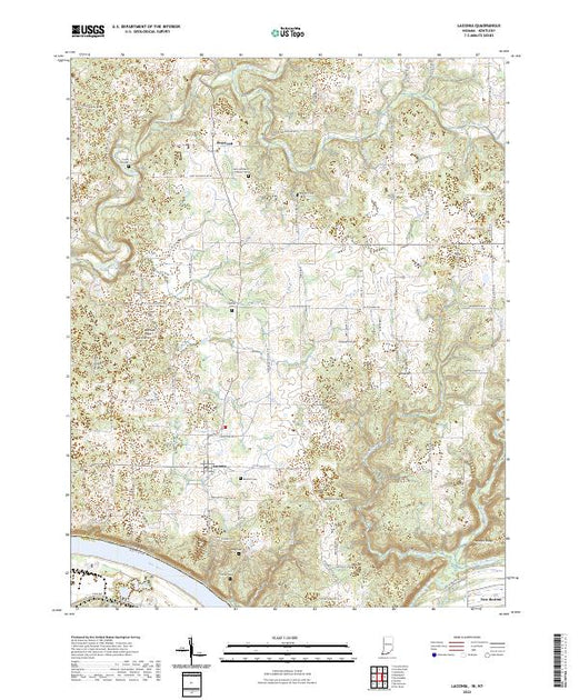 US Topo 7.5-minute map for Laconia INKY – American Map Store