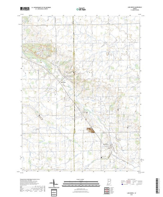 US Topo 7.5-minute map for Linn Grove IN – American Map Store