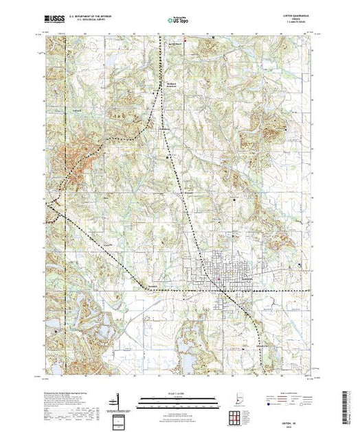 US Topo 7.5-minute map for Linton IN – American Map Store
