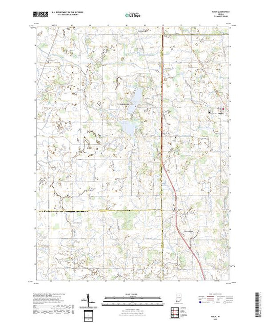 US Topo 7.5-minute map for Macy IN – American Map Store