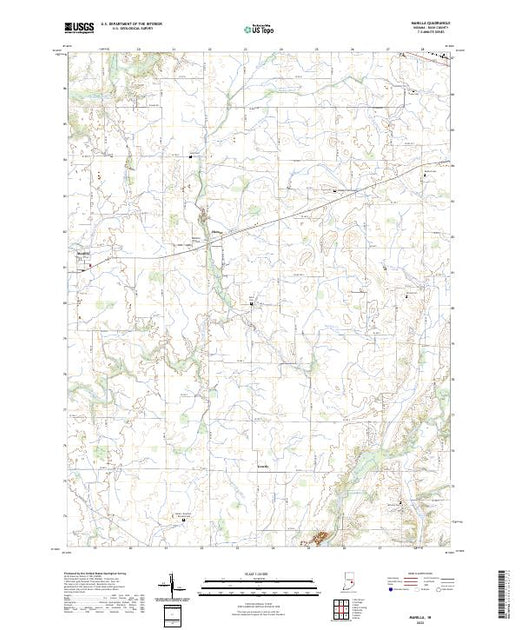 US Topo 7.5-minute map for Manilla IN – American Map Store