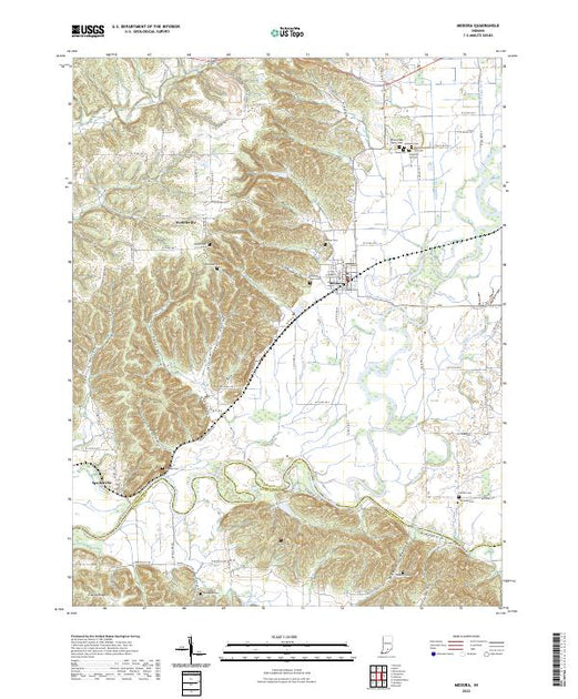 US Topo 7.5-minute map for Medora IN – American Map Store