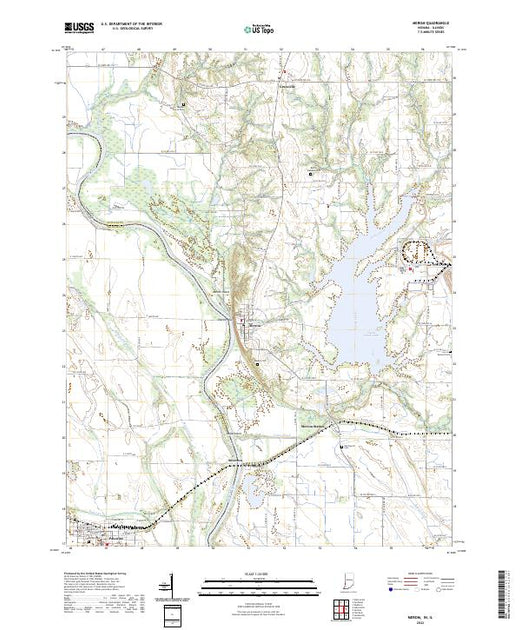 US Topo 7.5-minute map for Merom INIL – American Map Store