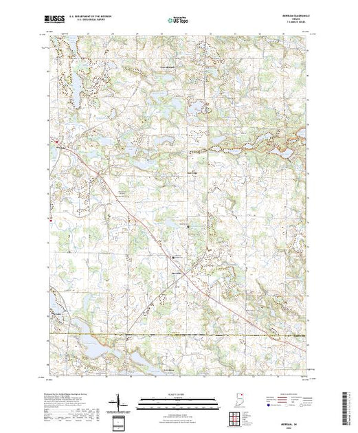US Topo 7.5-minute map for Merriam IN – American Map Store