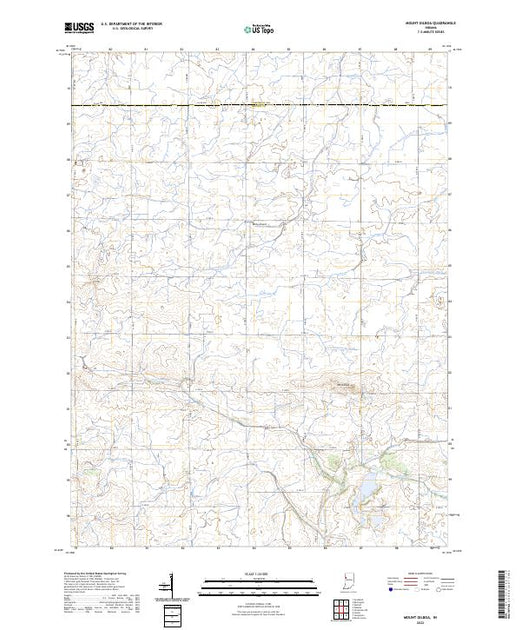 US Topo 7.5-minute map for Mount Gilboa IN – American Map Store