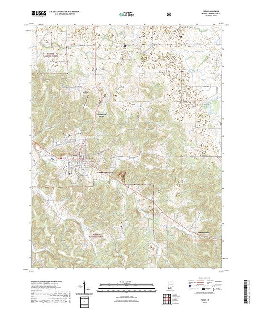US Topo 7.5-minute map for Paoli IN – American Map Store