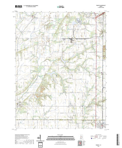 US Topo 7.5-minute map for Pimento IN – American Map Store