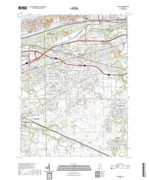 US Topo 7.5-minute map for Portage IN – American Map Store