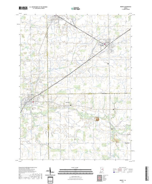 US Topo 7.5-minute map for Redkey IN – American Map Store
