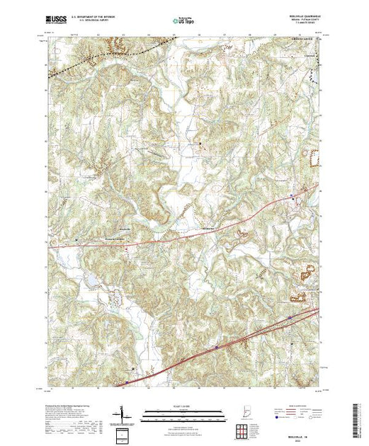 US Topo 7.5-minute map for Reelsville IN – American Map Store