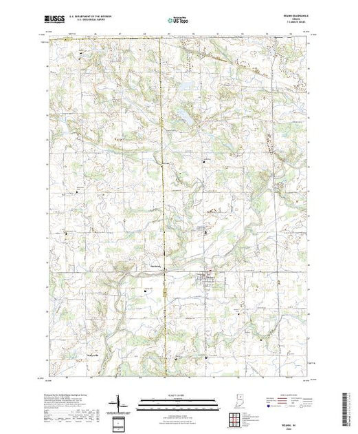 US Topo 7.5-minute map for Roann IN – American Map Store