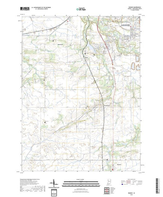 US Topo 7.5-minute map for Romney IN – American Map Store
