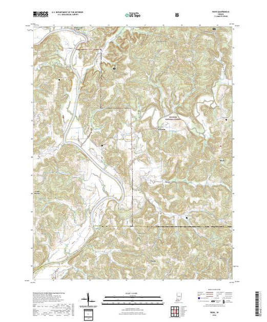 US Topo 7.5-minute map for Rusk IN – American Map Store