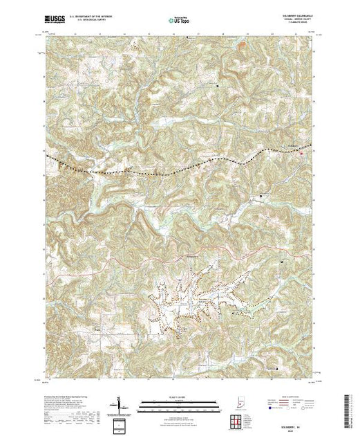 US Topo 7.5-minute map for Solsberry IN – American Map Store