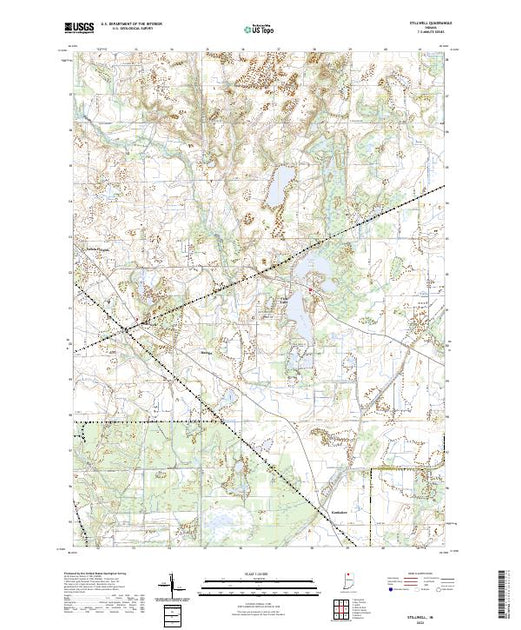 US Topo 7.5-minute map for Stillwell IN – American Map Store