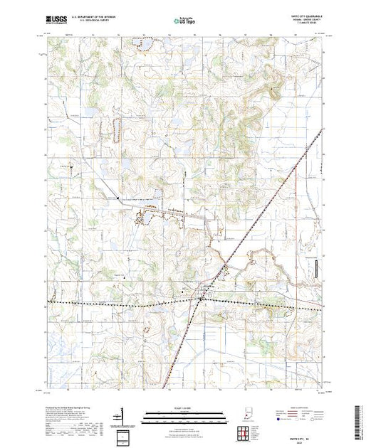 US Topo 7.5-minute map for Switz City IN – American Map Store