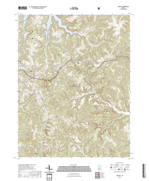 US Topo 7.5-minute map for Taswell IN – American Map Store