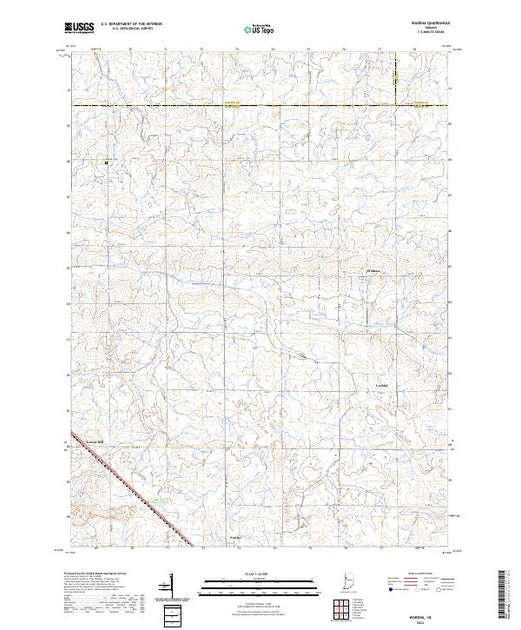 US Topo 7.5-minute map for Wadena IN – American Map Store