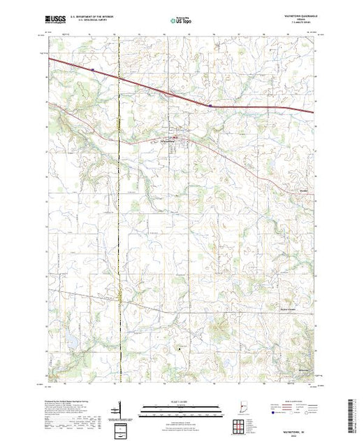 US Topo 7.5-minute map for Waynetown IN – American Map Store