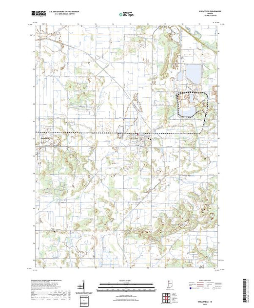 US Topo 7.5-minute map for Wheatfield IN – American Map Store