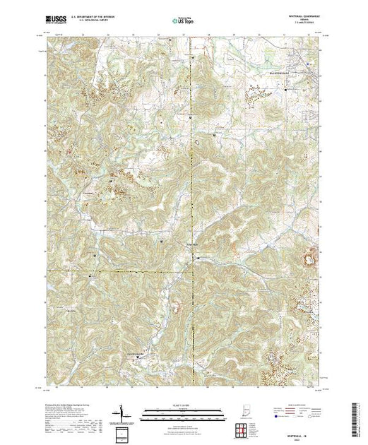 US Topo 7.5-minute map for Whitehall IN – American Map Store