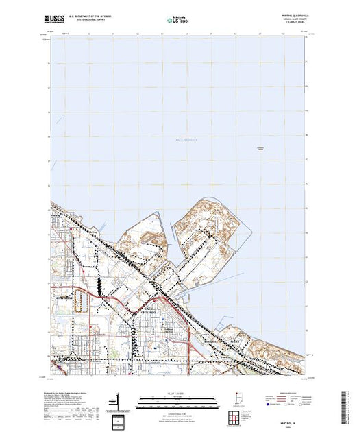 US Topo 7.5-minute map for Whiting IN – American Map Store