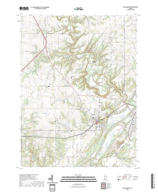 US Topo 7.5-minute map for Williamsport IN – American Map Store