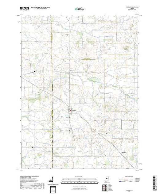 US Topo 7.5-minute map for Wingate IN – American Map Store