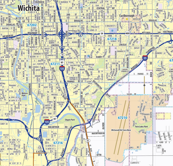 Wichita Metro Area Wall Map – American Map Store