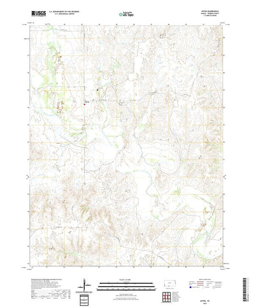 US Topo 7.5-minute map for Aetna KS – American Map Store