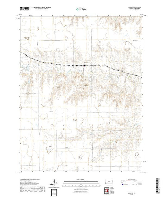 US Topo 7.5-minute map for Alamota KS – American Map Store