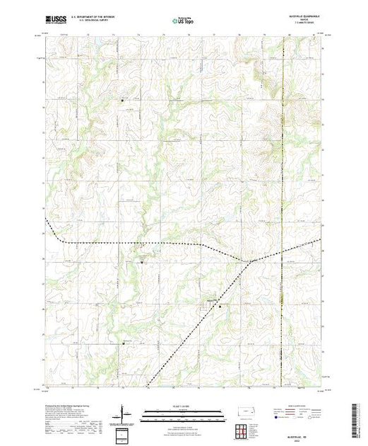 US Topo 7.5-minute map for Aliceville KS – American Map Store
